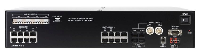 CSD | Aiphone AX Series Central Exchange Unit, 4 Masters, 8 Doors
