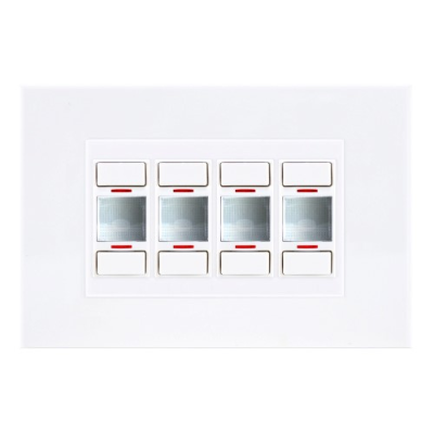 CSD | *CLR* Wall Mount 8 Switch, Horizonta l, White