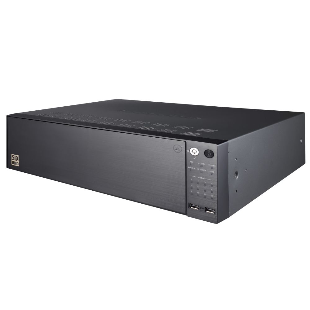 CSD | Hanwha Wisenet 64ch 4K NVR, H.265, 400Mbps, RAID 5/6, 12 SATA ...