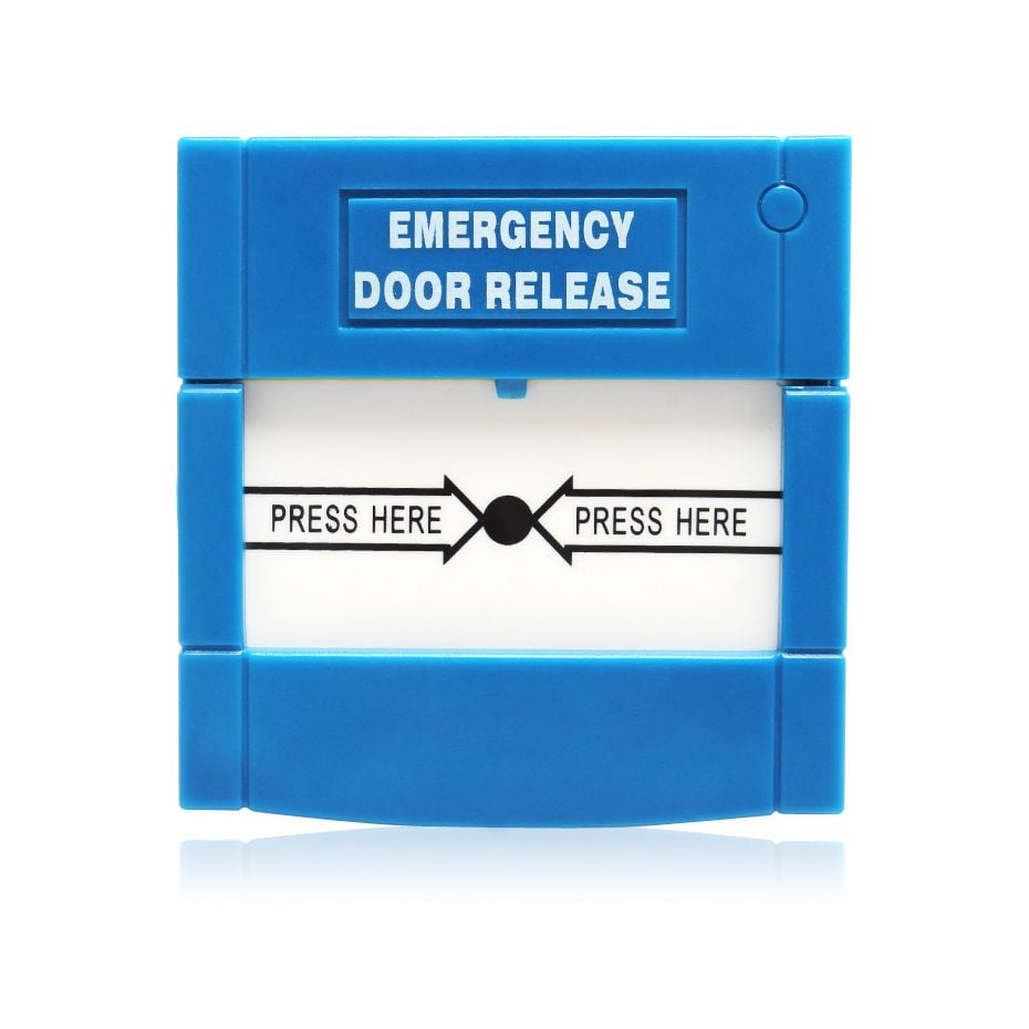 CSD | Secor Emergency Door Release, Resettable, DPDT, Blue