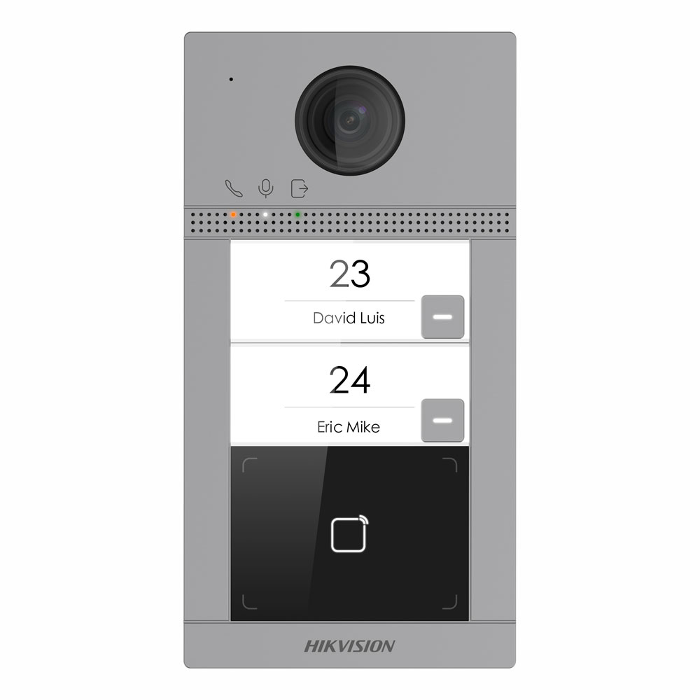 CSD | Hikvision 2nd Gen IP 2MP Villa Door Station, 2 Button, Wi-Fi, Mifare, Aluminium, Surface