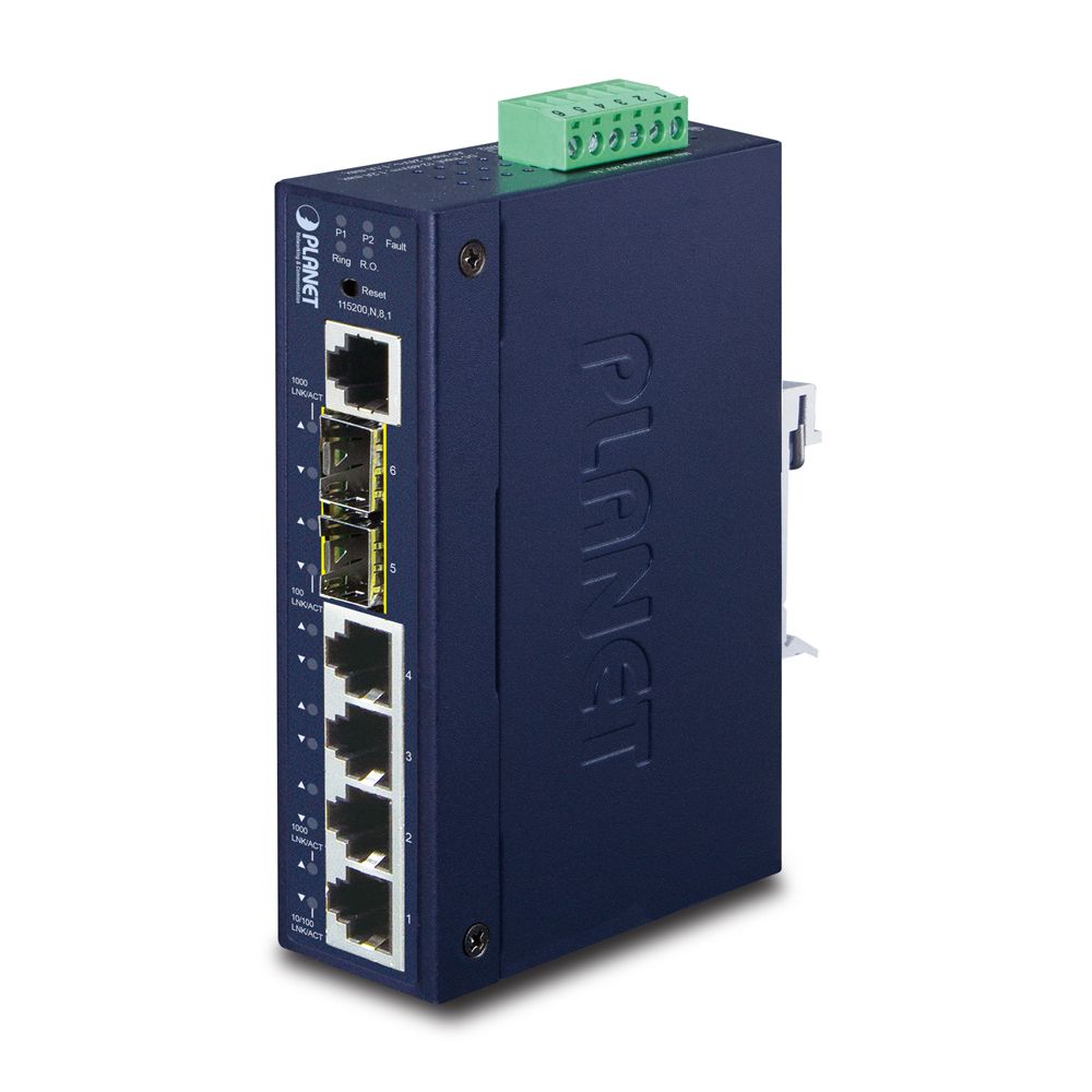 CSD | Planet 4 Port Industrial Switch, L2/L4 Managed, 2 SFP Ports, -40 ...