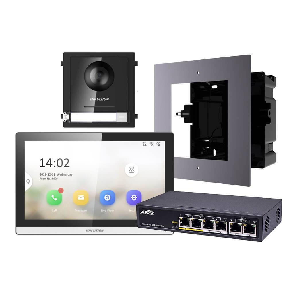 CSD | Hikvision 2nd Gen IP Intercom Kit, 1 to 1 Villa, Door & Room ...