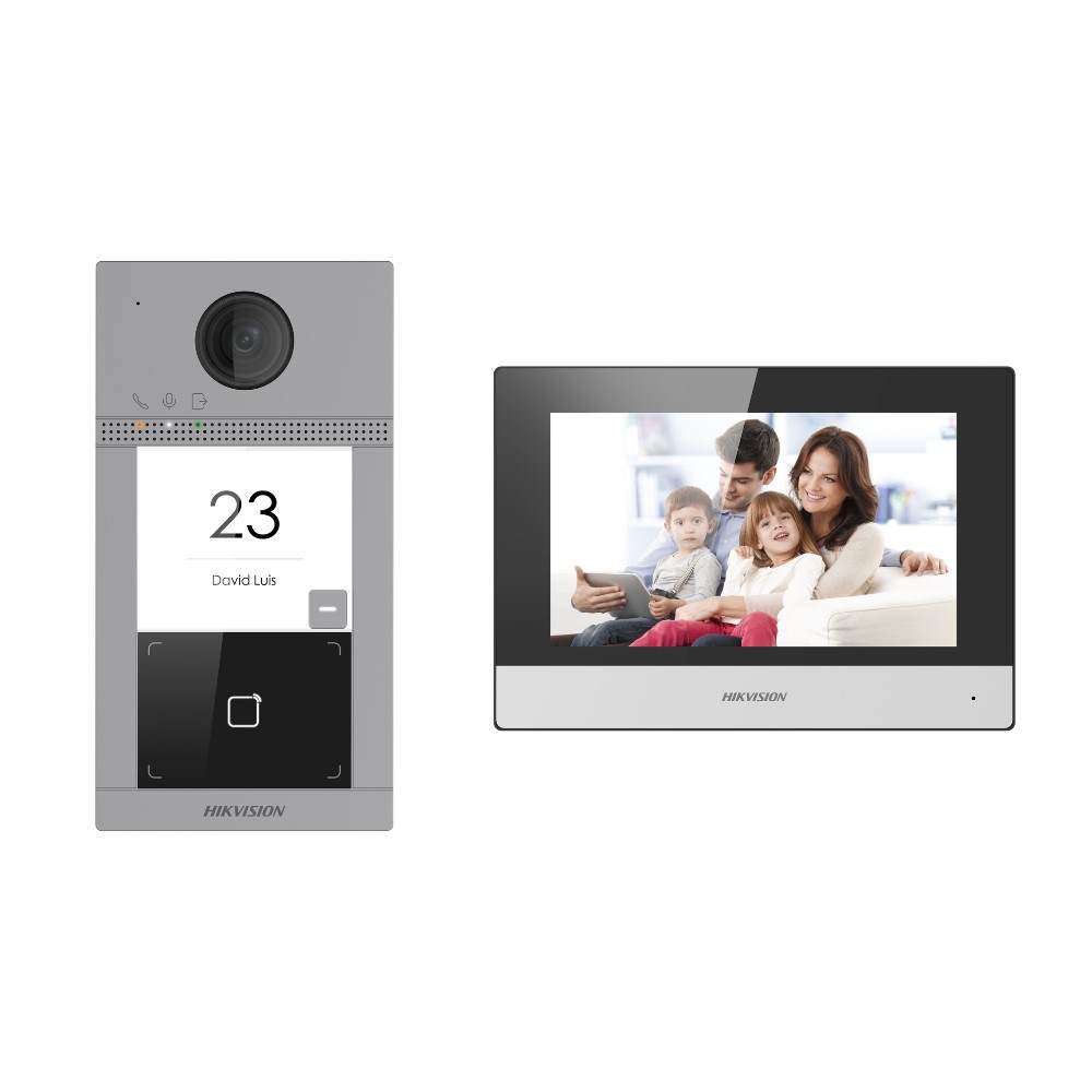 CSD | Hikvision 2nd Gen IP Intercom Kit, 1 to 1 Villa, Wi-Fi, Aluminium, Surface Mount