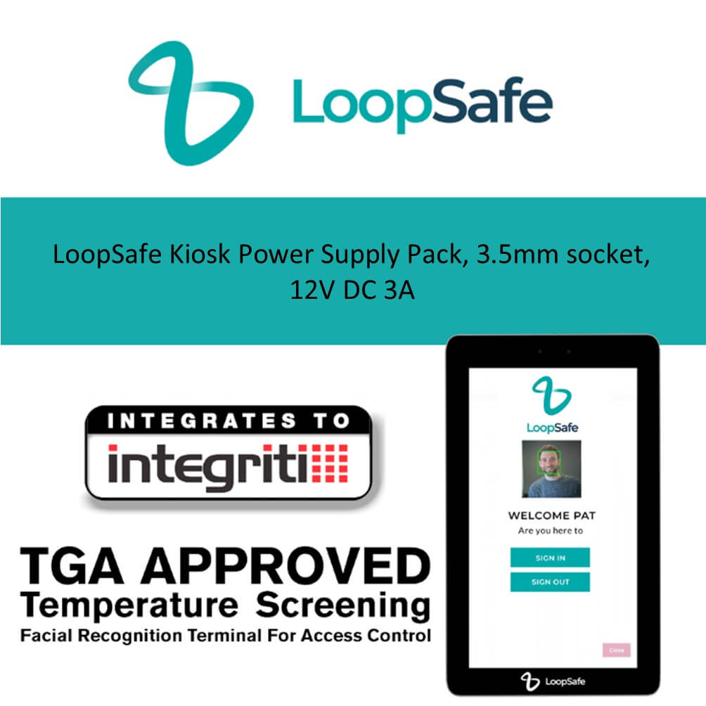 CSD | LoopSafe Kiosk Power Supply Pack, 3.5mm socket, 12V DC 3A