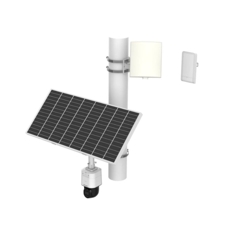 WESCO | Hikvision 4MP ColorVu PT Dome Solar Power Camera, Wi-Fi Bridge, Battery, 2.8mm