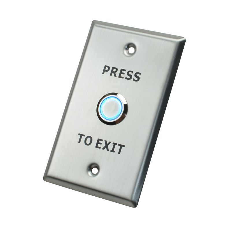 WESCO | X2 Illuminated Exit Button, Stainless Steel - Large, SPDT, 12VDC
