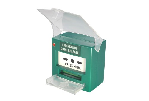 WESCO | Gianni Call Point, Resettable DPDT with Cover, Green