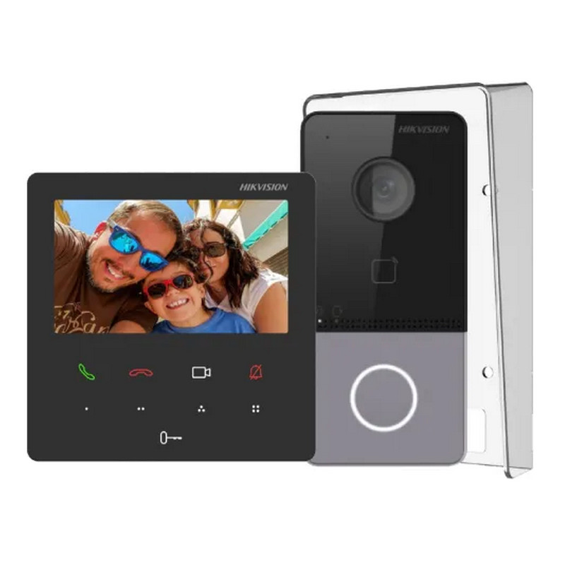 WESCO | Hikvision 2nd Gen IP Intercom Kit, 1 to 1 Villa, Compact, Wi-Fi with 2x PSU