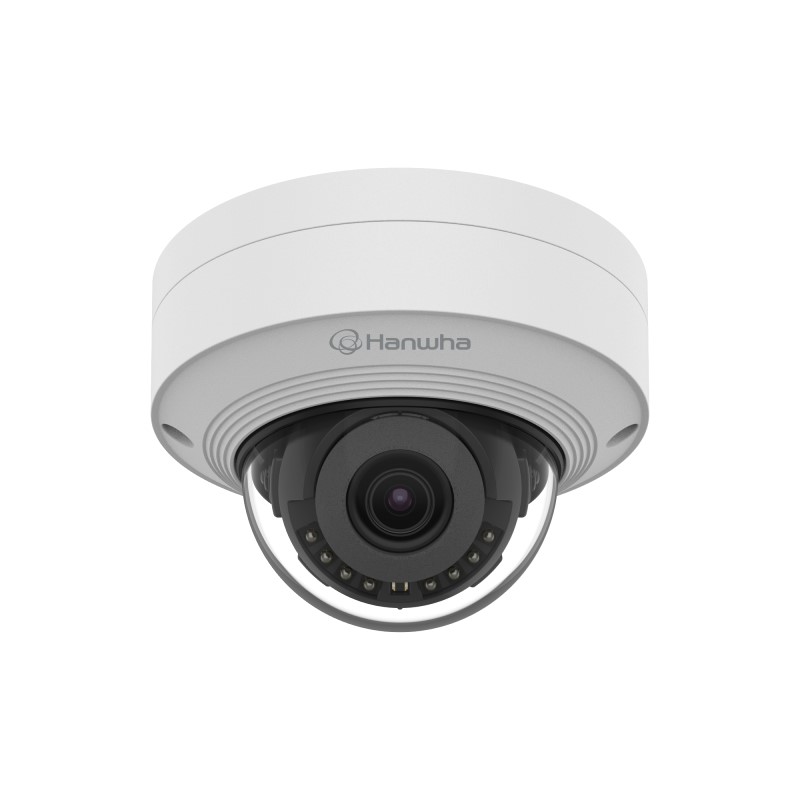 WESCO | Hanwha Q Core 5MP Outdoor AI Vandal Dome Camera, H.265, 20m IR, IK10, 3mm Lens