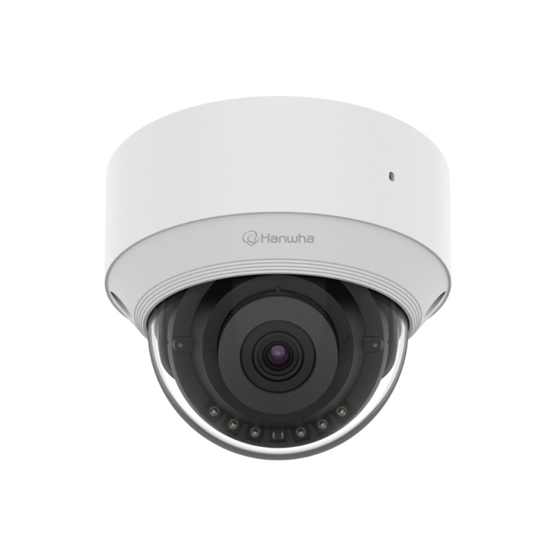 WESCO | Hanwha Q Core 5MP Indoor AI Dome Camera, H.265, 30fps, 30m IR, 4mm Lens