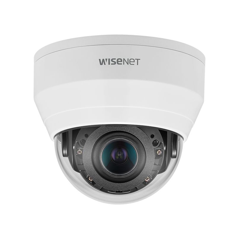 WESCO | Hanwha Q 5MP Indoor VF Dome Camera, H.265, 30m IR, WDR, 3.2-10mm
