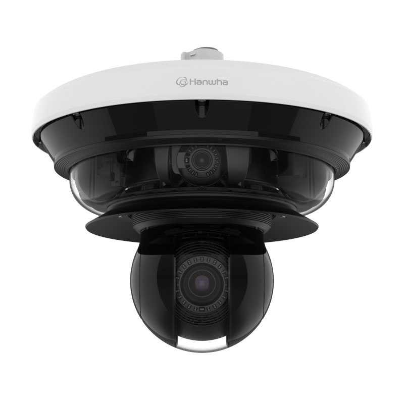 WESCO | Hanwha 4x8MP Outdoor PTRZ + 2MP PTZ Camera, IR, 40x Zoom