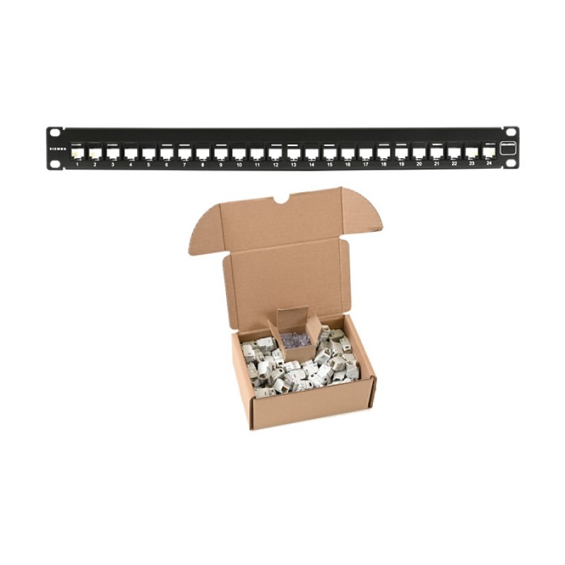 WESCO | Siemon CAT6 UltraMAX Patch Panel with Jacks, 24 Ports, 1U, UTP ...
