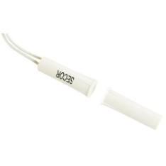 WESCO | Recessed Steel Door Reed Switch, Flush Mount, 19mm, White